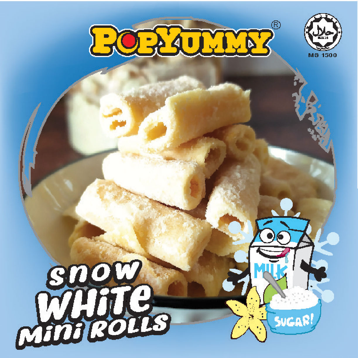 POPYUMMY Snow White Mini Rolls, Milky Vanilla, Kerepek Popia Susu ...