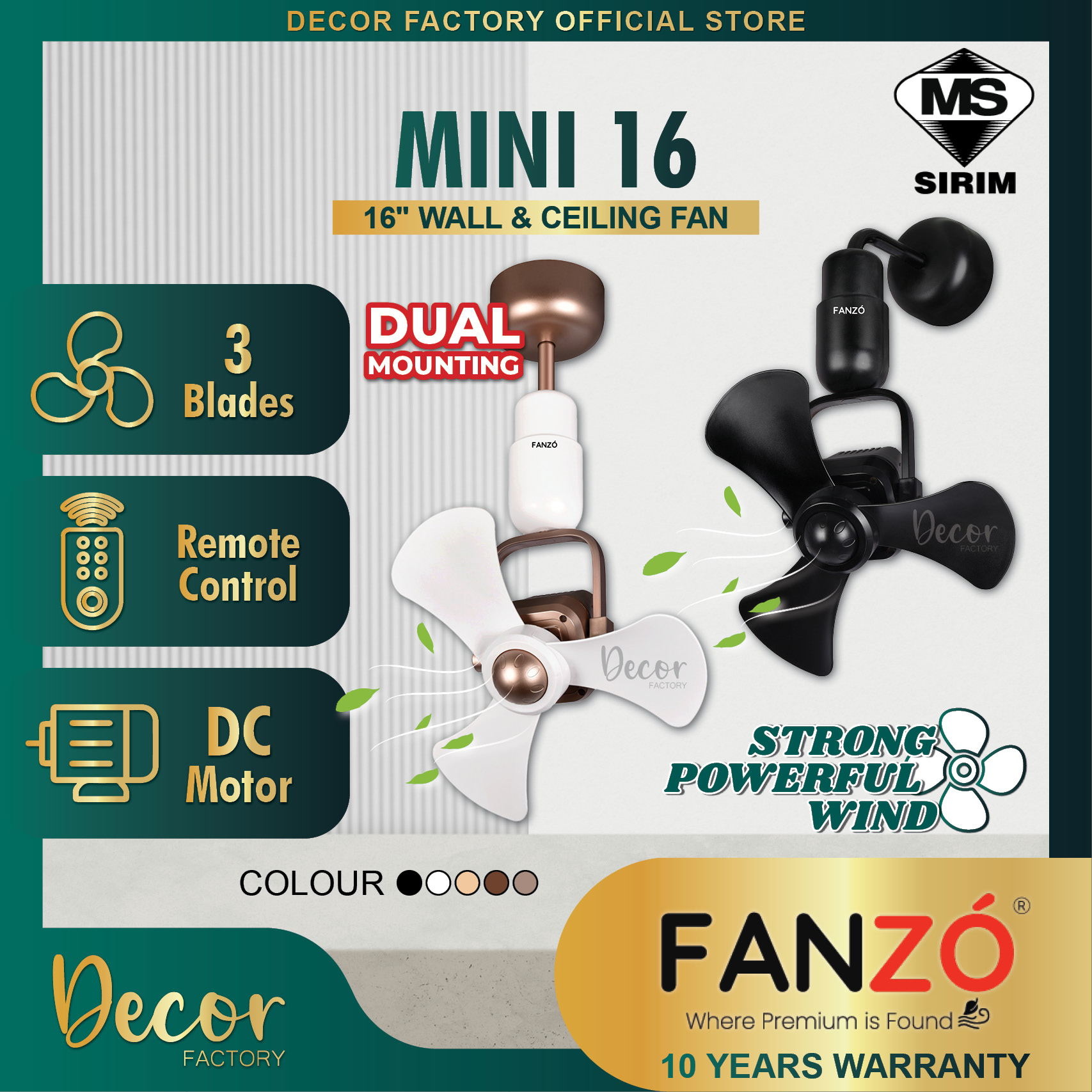 FANZO Fan FANZO MINI 16 MIRA 16 DEKA MDC168 SPEEDO MDC3 16" Remote ...