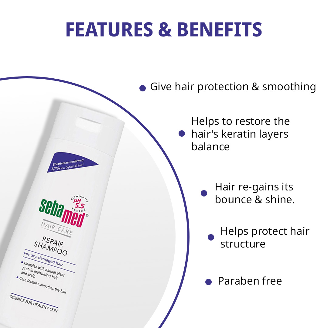 sebamed Hair Care Hair Repair Shampoo (200ml) | Shopee Malaysia