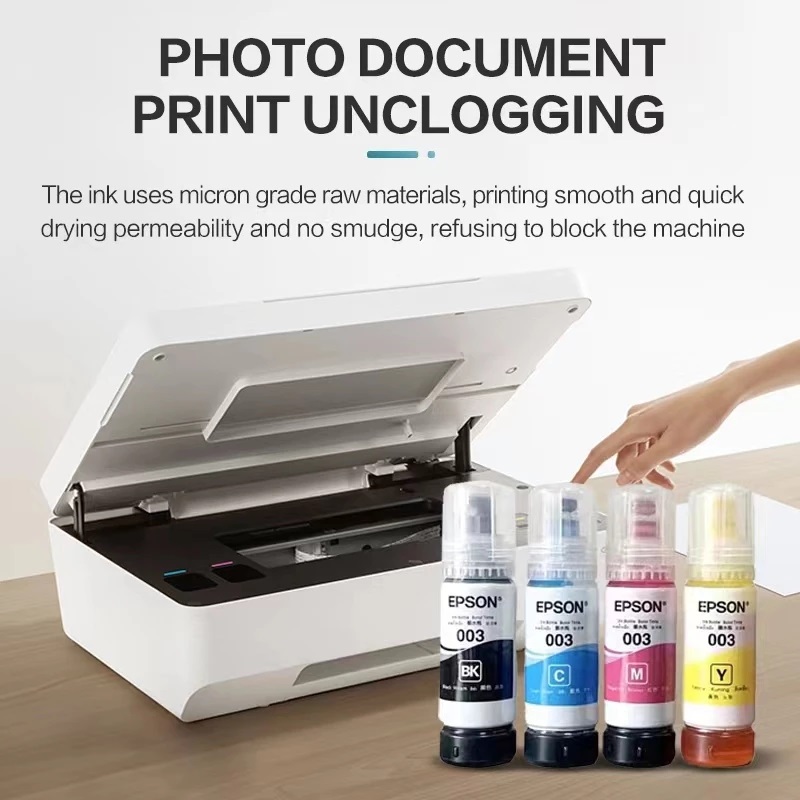 【Discount voucher】in stock 100% Original 003 Ink BLACK 65ML REFIL INKL1110/L3110/L3150/L5190 ...