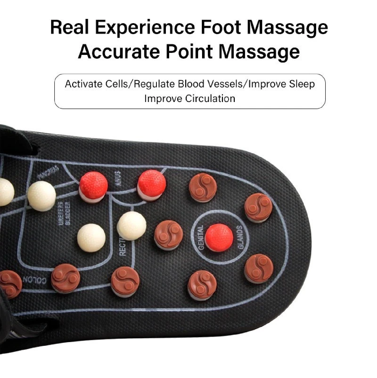 Selipar Urut Kaki Massage Slippers Acupressure Reflexology Sandals Foot ...