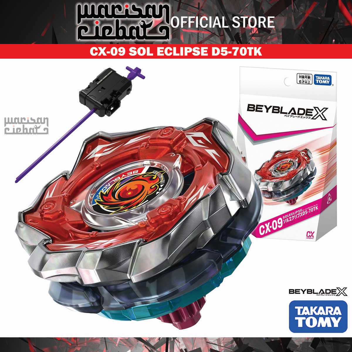 Takara Tomy Beyblade X CX-09 Starter Sol Eclipse D5-70TK | Shopee Malaysia