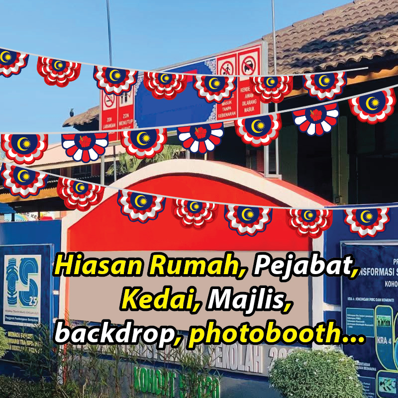 Panji-Panji Merdeka | Hiasan Hari Kebangsaan | Dekorasi Merdeka Kelas ...