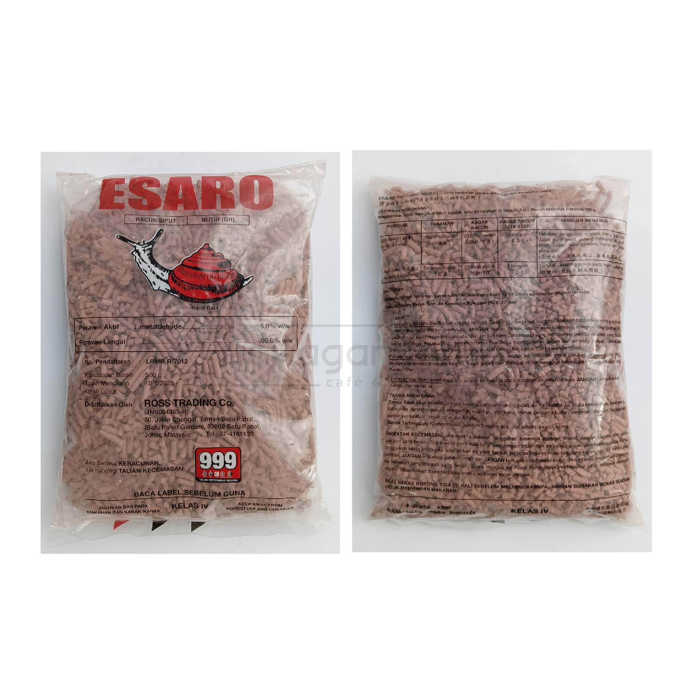 ESARO Racun Siput/ Esaro Snail Bait/ Snail and Slug Control (500GM ...