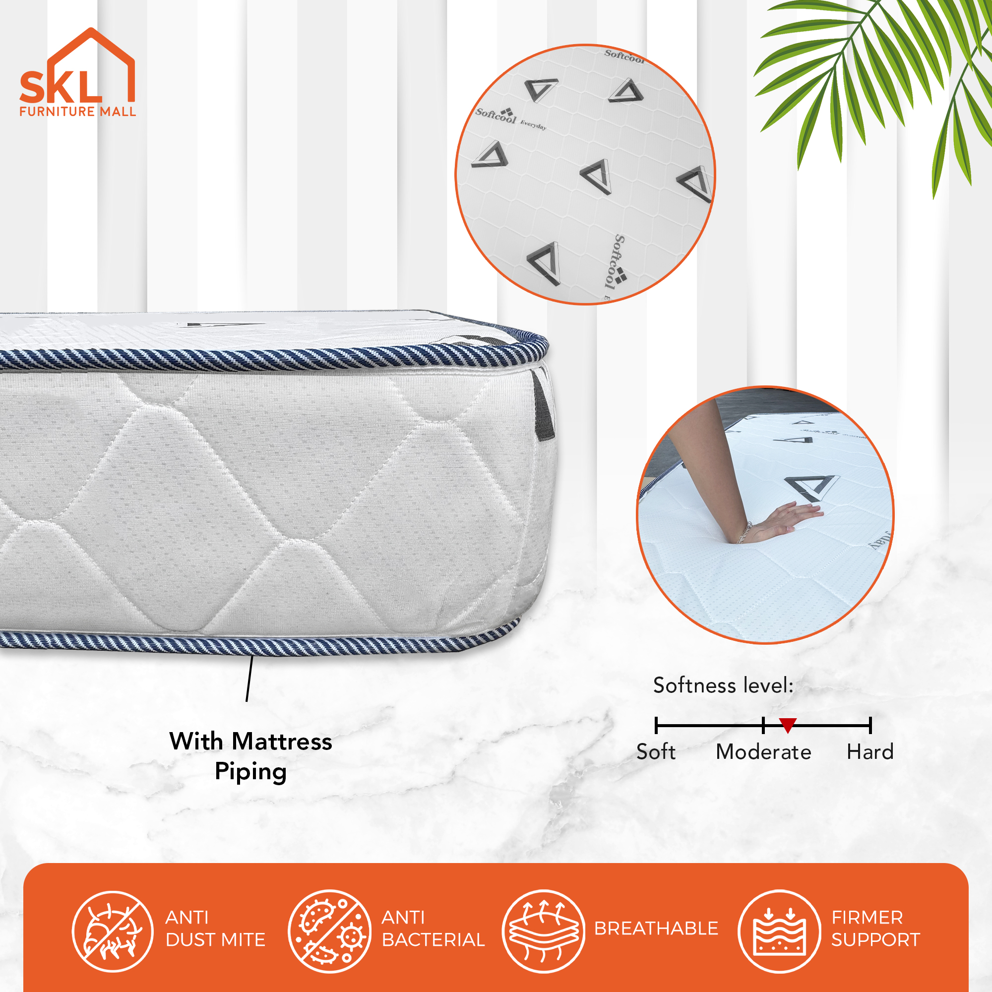 SKL Furniture [FREE PILLOW] Premium Rebond Latex 5 Inch 8 Inch Quilted ...