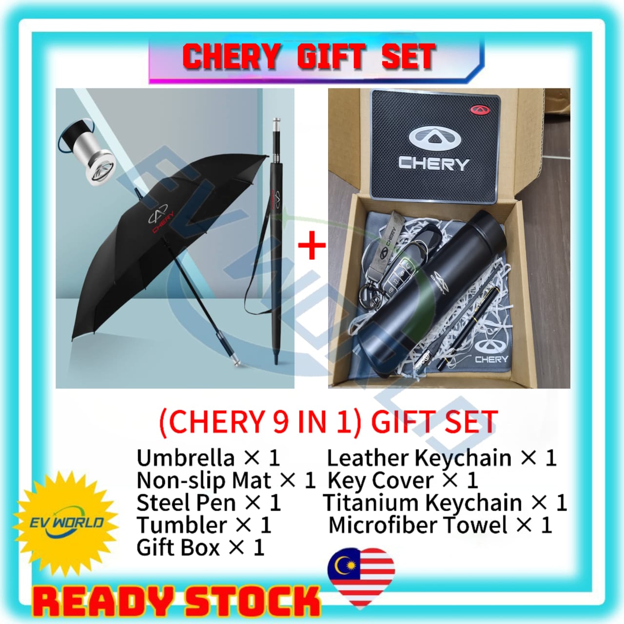 【CR01 READY STOCK】CHERY 9 in 1 Premium Gift Set CHERY 8 in 1 Creative Gift Box Super Value Gift ...