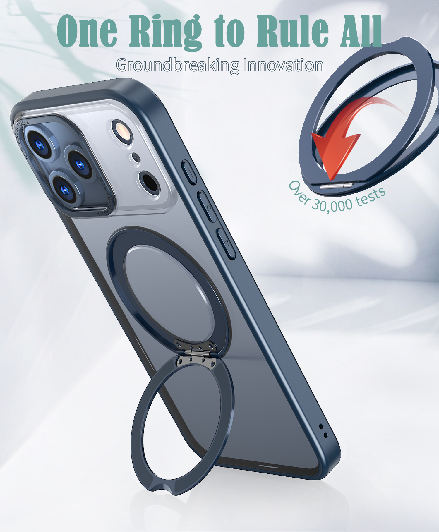 H2 360 Invisible Brackets Magnetic Wireless Charging Translucent Matte ...