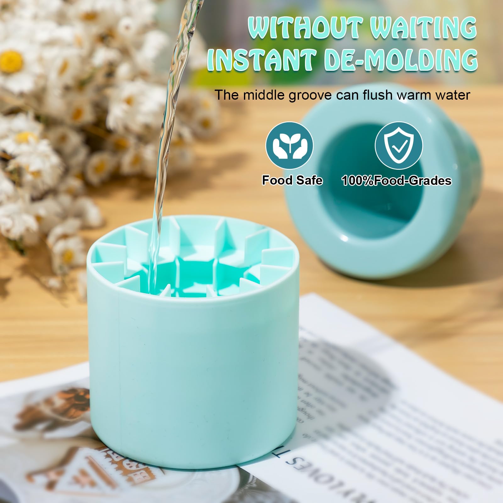 Berkualiti Ice cube mold Silicone Quick-freezing device Ice-making cup ...