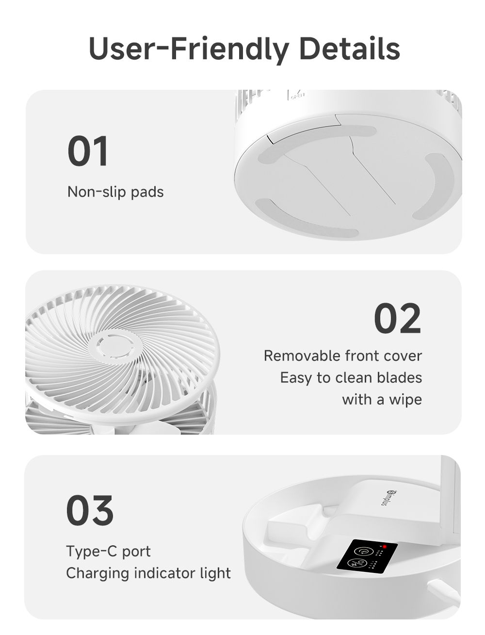 Simplus Table Fan丨Floor & Desktop Dual Use丨Foldable Portable丨 ...