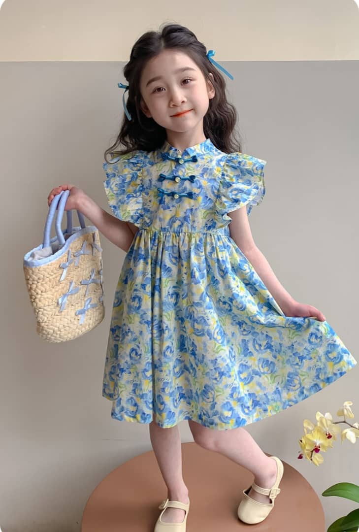 [CLF] CNY Summer Baju Baby Kid Girl Princess Chinese New Year Red Dress ...