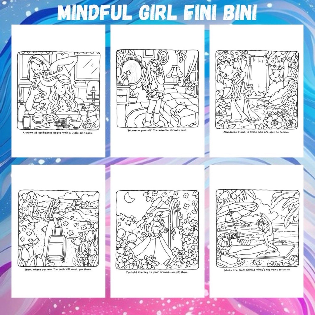 MINDFUL GIRL FINI BINI - Buku Mewarna Untuk Kanak-Kanak, Remaja ...