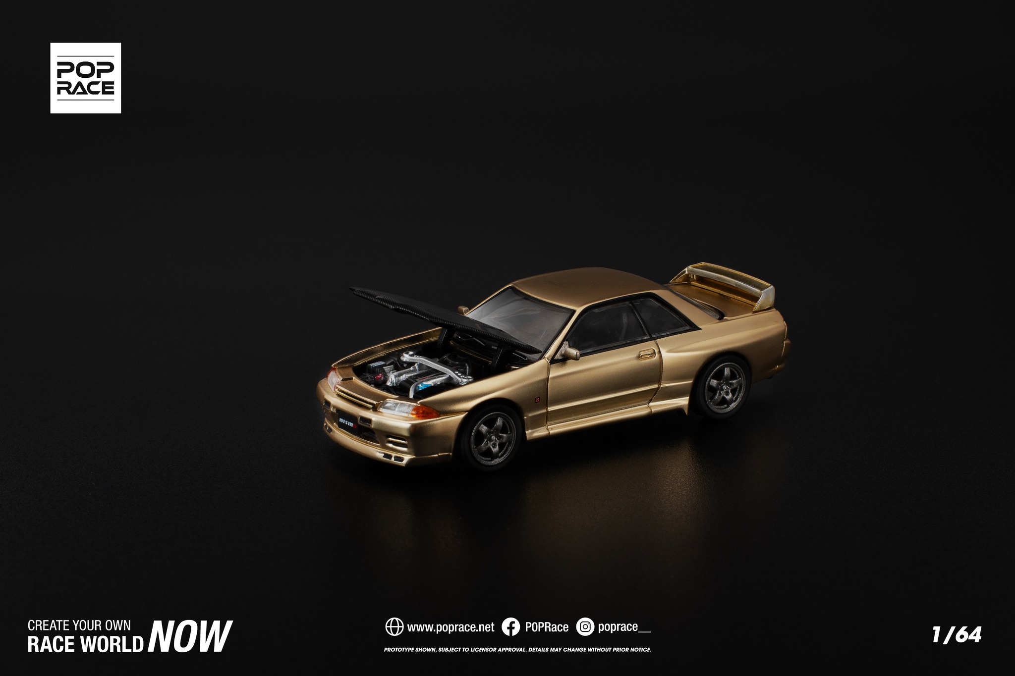 POP RACE 1/64 Nissan GTR R32 GOLD SEALED (Tokyo Auto Salon Kuala Lumpur ...
