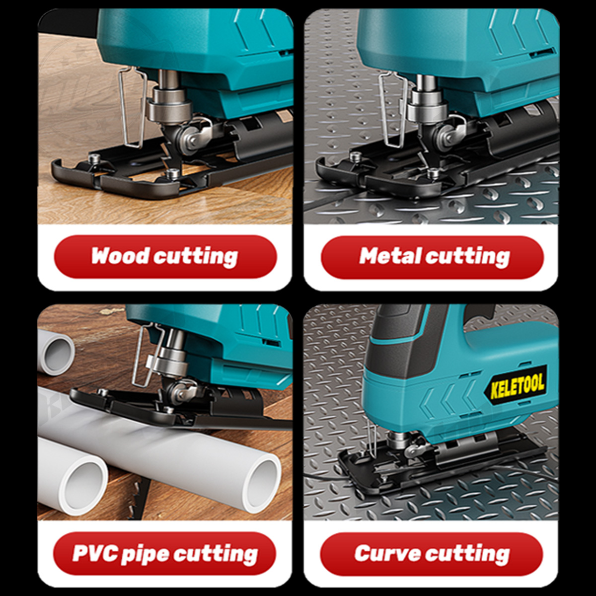 Jig Saw Speed Electric Saw 10 Pieces Blade Variable High Speed Control ...