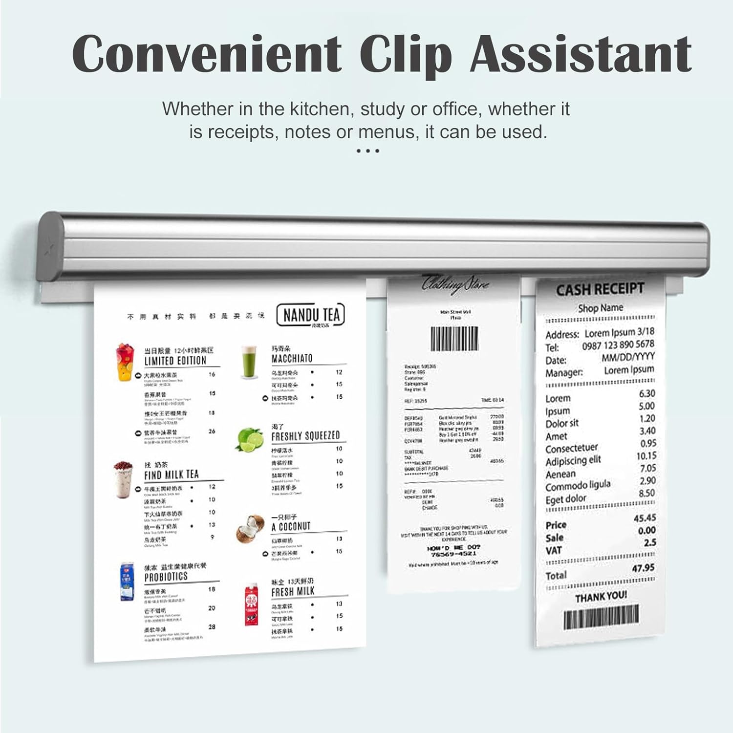 Bill Label Bill Receipt Hanger Bar Counter Kitchen Order File Holder ...