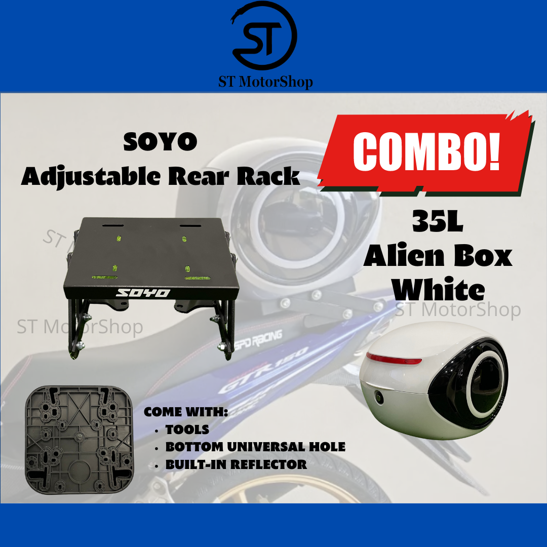 SOYO Rack Lipat Alien Tail Box Siput Motorcycle Box Adjustable Rear ...
