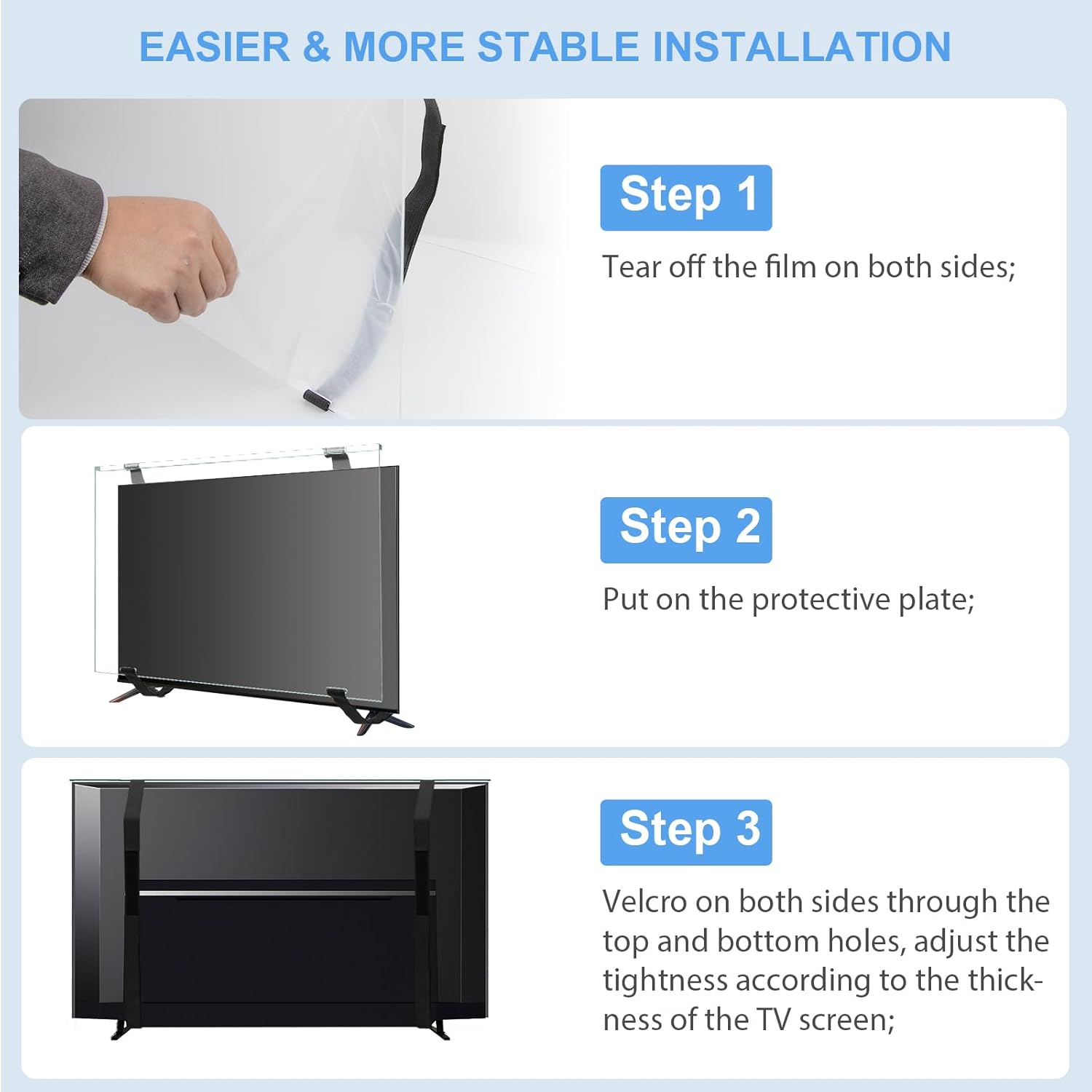 MEGRA 75'' / 70" / 65'' / 55'' / 50'' Screen Protector TV Anti-blue ...