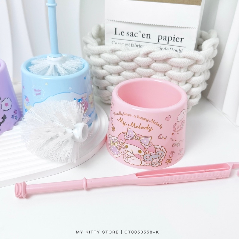 Hello Kitty My Melody Plastic Toilet Brush with Base Kuromi Cinnamoroll ...
