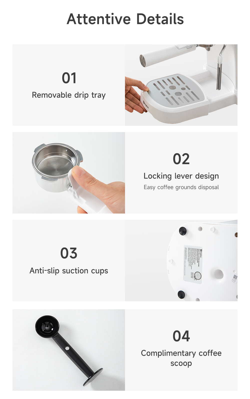 【Exclusive Price】Simplus Coffee Maker Semi Auto Espresso Extraction ...