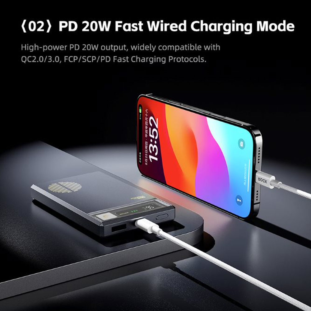 Rock 10000mAh PD20W Magnetic Wireless Charging Fast Charge Powerbank ...