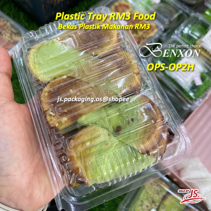 OPS-OP2H Benxon Disposable Plastic Tray Budget Food RM3 Bekas Makanan ...