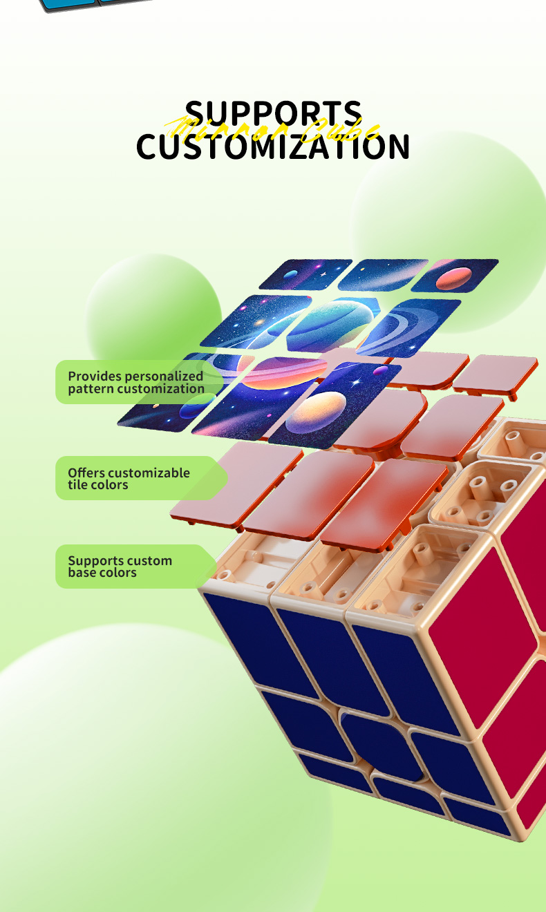 [jpearly] Qiyi Mirror Cube Magnetic Tiled Magnetic Speedcube Shopee