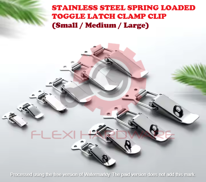 STAINLESS STEEL CATCH SPRING LOADED TOGGLE LATCH CATCH CLAMP CLIP 不锈钢相扣 ...