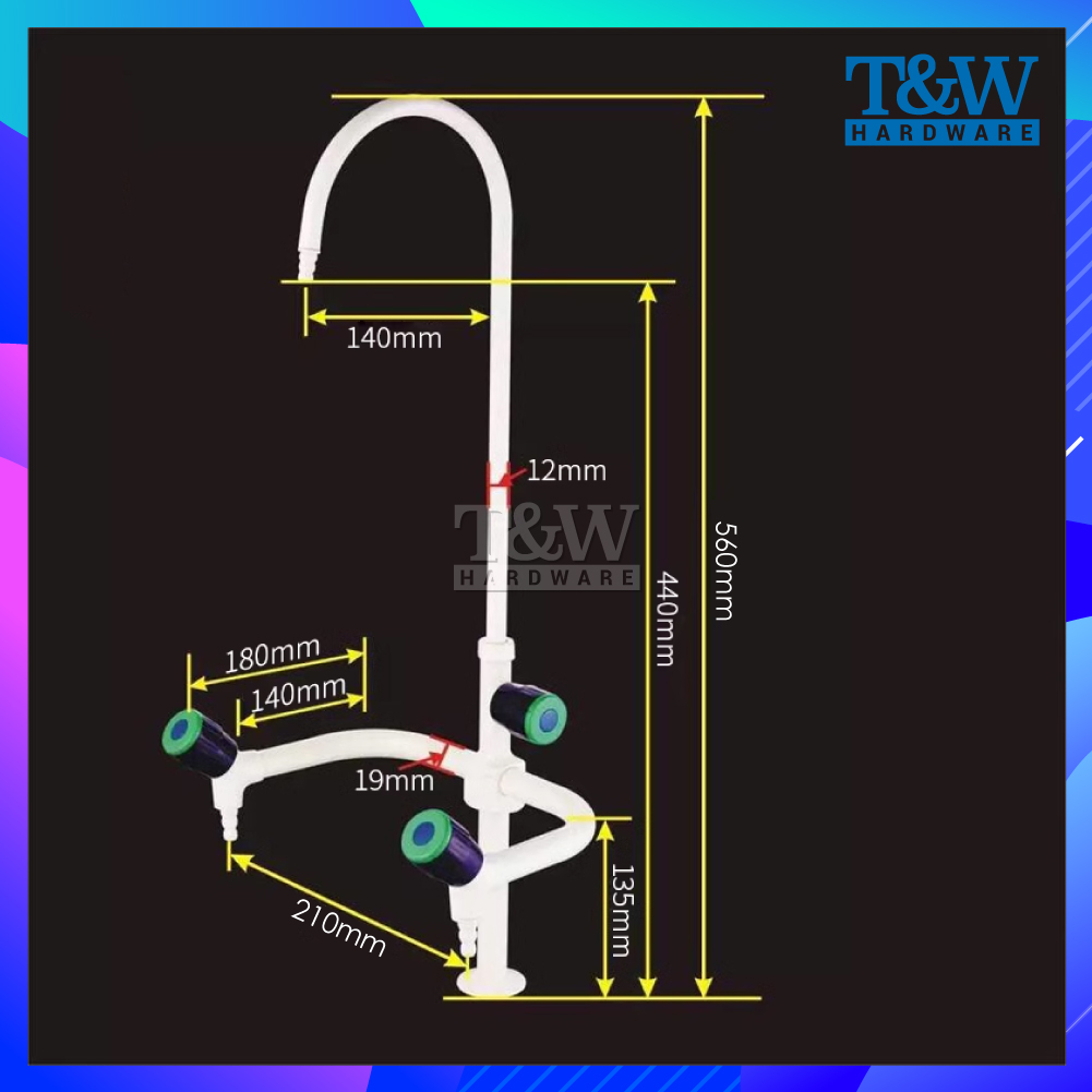 [Ready Stock] Medical faucet tap Laboratory MEDICAL LAB TAP THREE 3 WAY ...