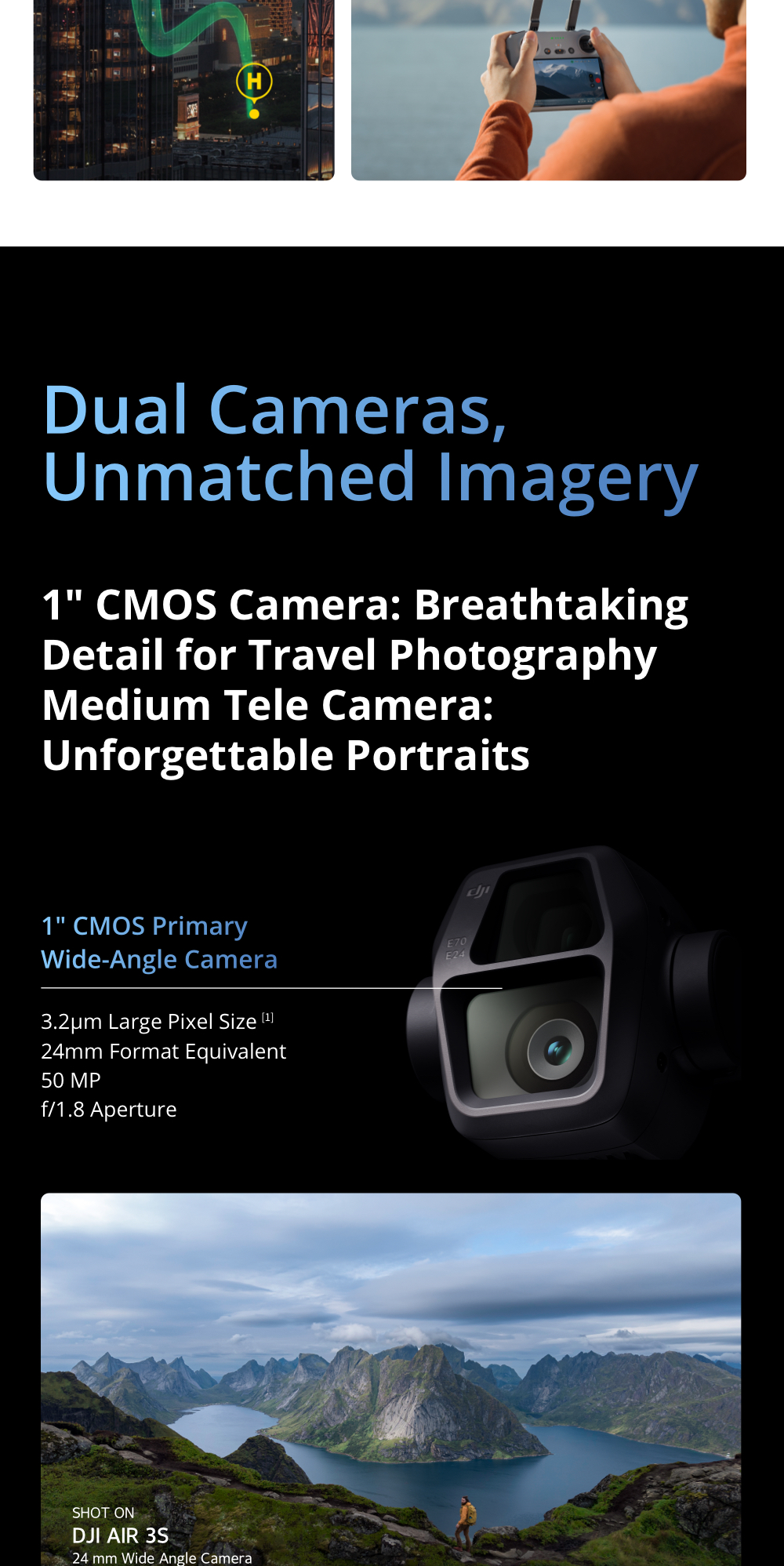 DJI Air 3S - Camera Drone | 1-inch COMS Primary Camera | Dual Camera 4K ...