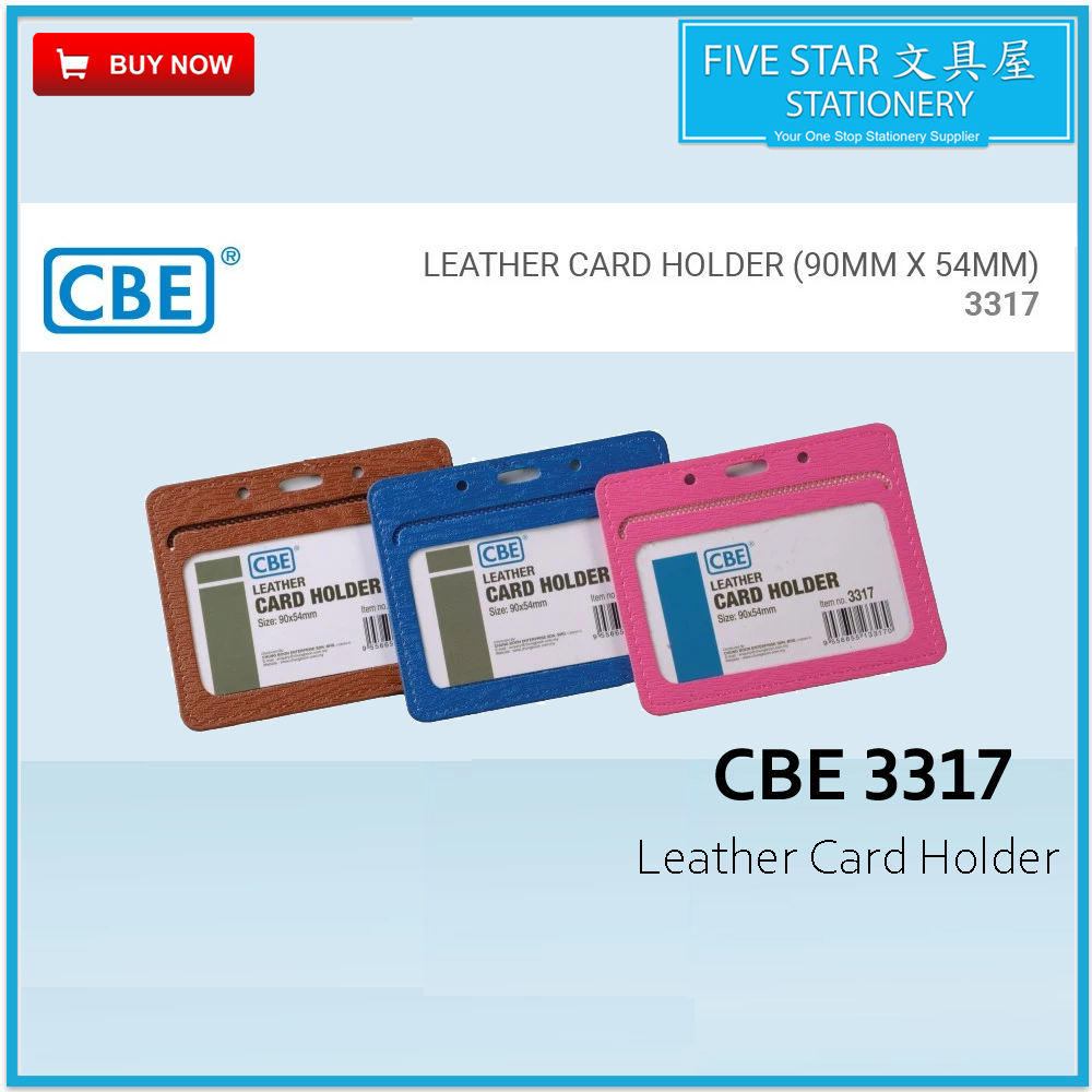 CBE Leather ID Card Holder Single Side Name Tag Badge ID Card Holder ...