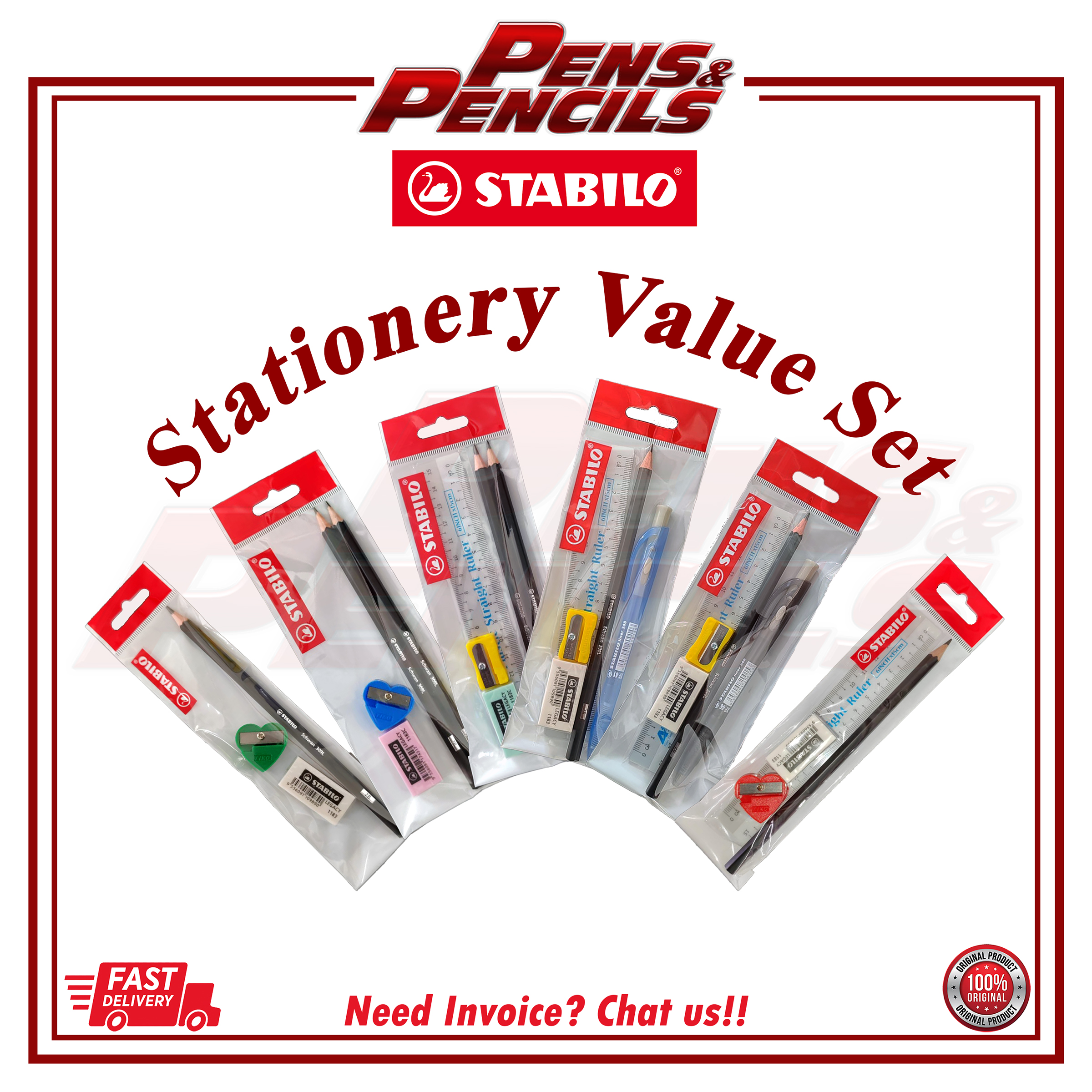 Stabilo Stationery Set / Gift Set / Set Jimat Alat Tulis / Set Alat ...