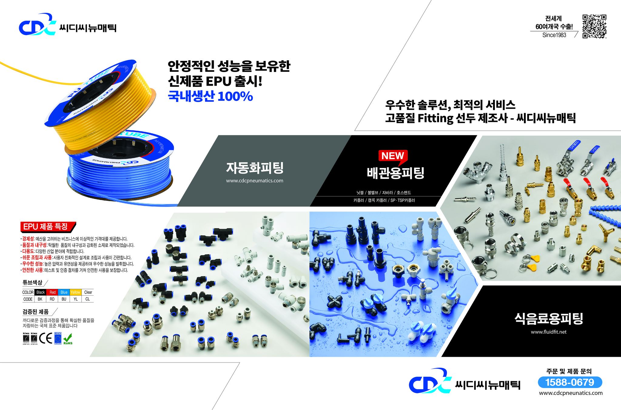 CDC Pneumatics [MADE IN KOREA] PU Spiral Yellow Air Hose Pneumatic ...