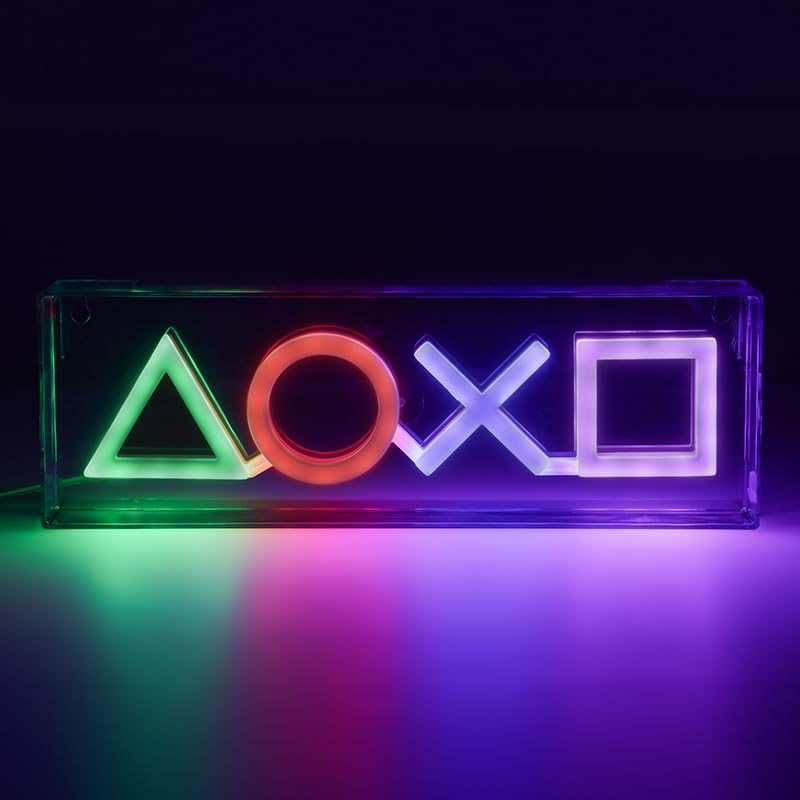 Paladone PlayStation LED Neon Light - Free Standing or Wall Mountable ...