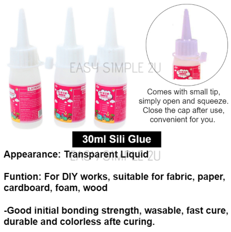 (1 Piece) 30ml/40g White Glue Sili Glue Craft Stationery Washable ...