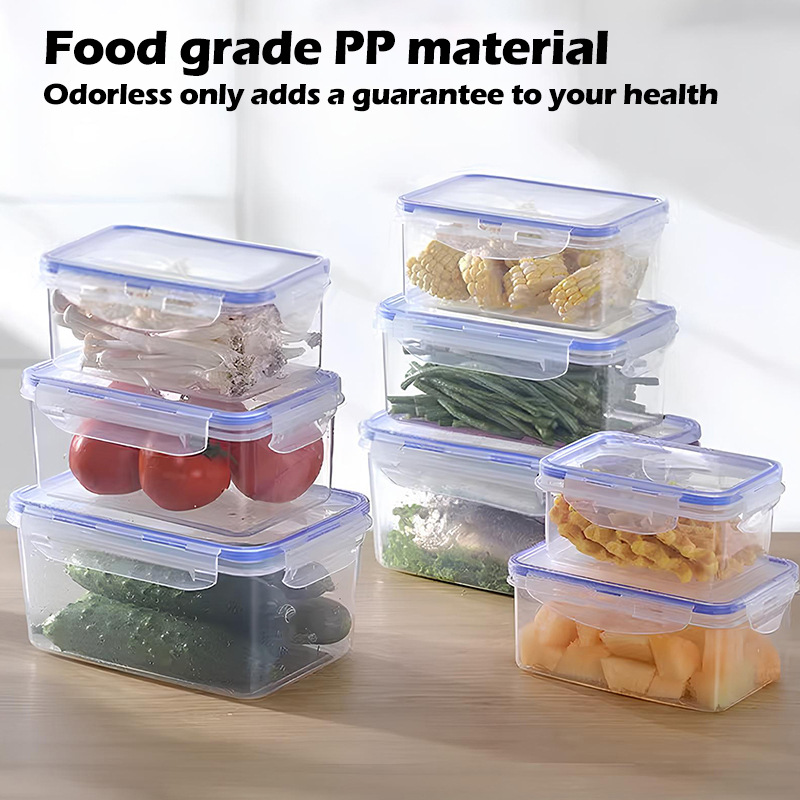 🔥Plastic Transparent Food Storage Box Airtight Food Container Fridge ...