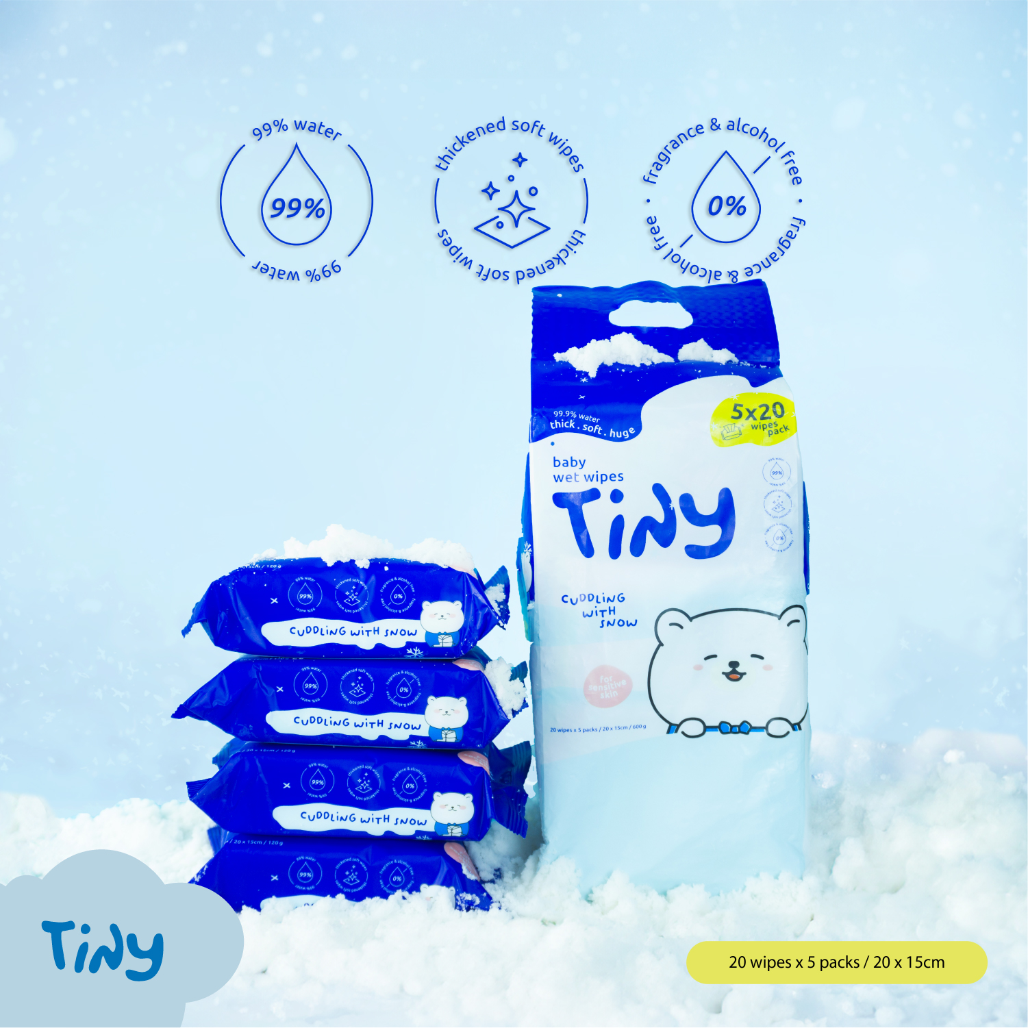 TINY Baby Wet Wipes 20PCS (Carton) | Shopee Malaysia