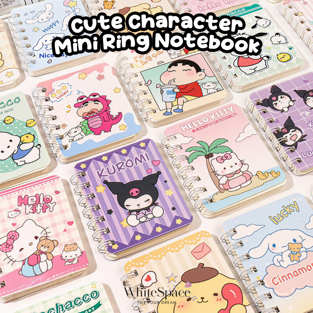 Whitespace Cute Sanrio Mini Ring Notebook Kids Small Book Buku Nota ...