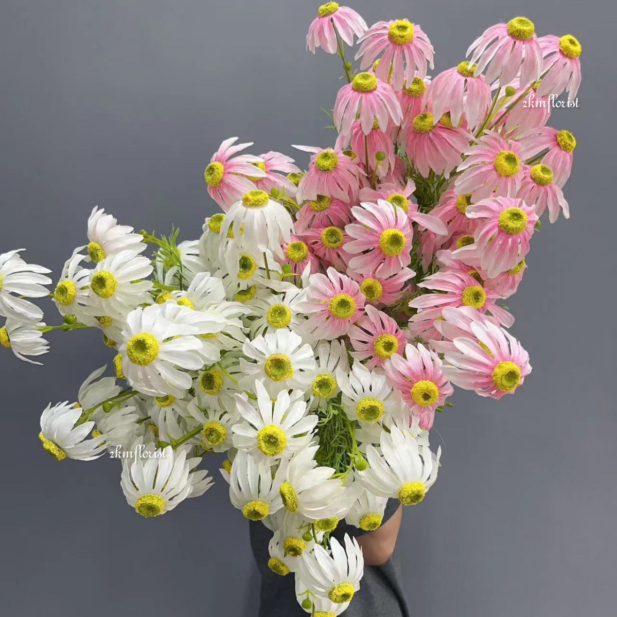 (4HEADS) CONEFLOWER Artificial Flower Bunga Plant Fake Orchid Silk ...