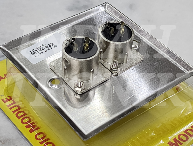 Maxcon Dual XLR Female 3" x 3" Metal Wall Plate Wall Socket 3Pin Double ...