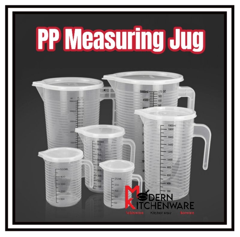【ModernKitchenware】PP Plastic Measuring Jug With Lid | Shopee Malaysia