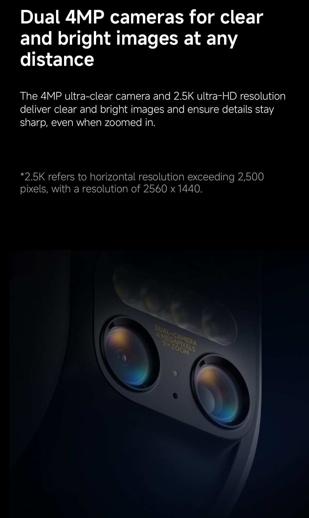 New Xiaomi Outdoor Camera CW700S 9X dual-lens zoom/4MP 2.5K UHD ...