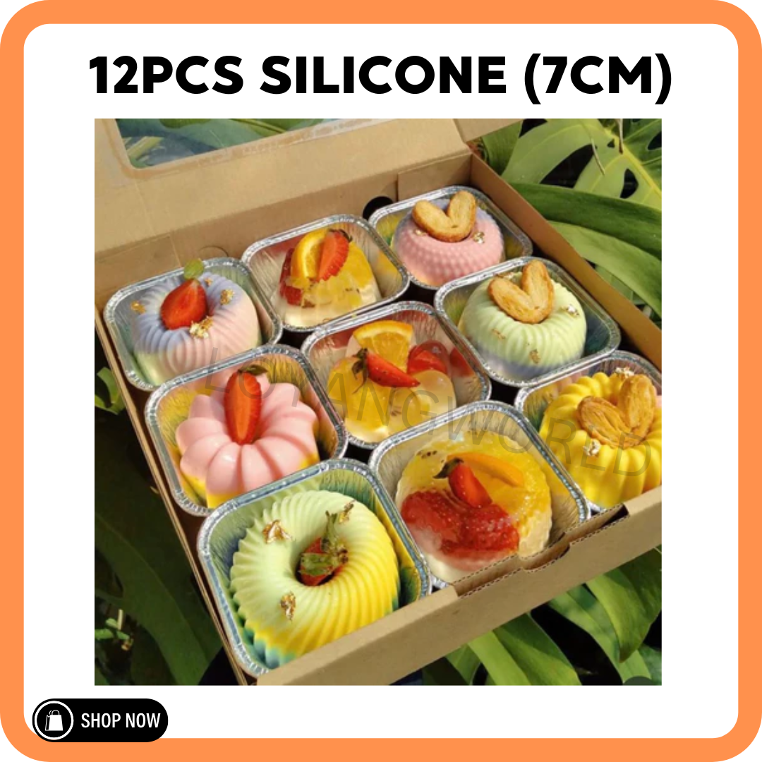 (7cm) Acuan Puding 12PCS Silicone LEXTRA TWIST BUBLE SPIN ROYAL CLASSIC ...