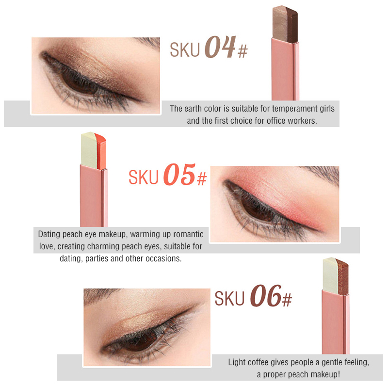 Gradient Two-tone Eyeshadow Stick Waterproof Sweatproof Colourpop ...