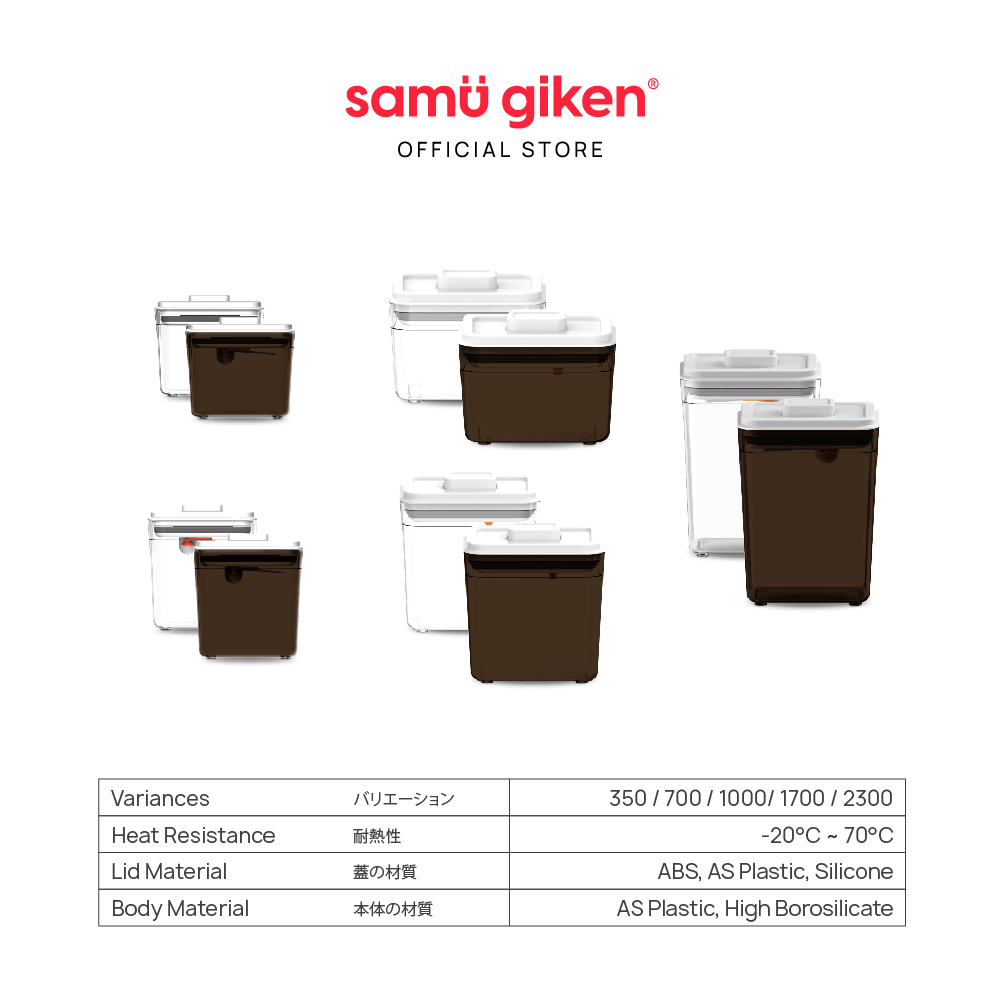 Samu Giken Bekas Simpanan Kedap Udara(Lutsinar / UV) | Air Tight Container(TRANSPARENT/UV ...