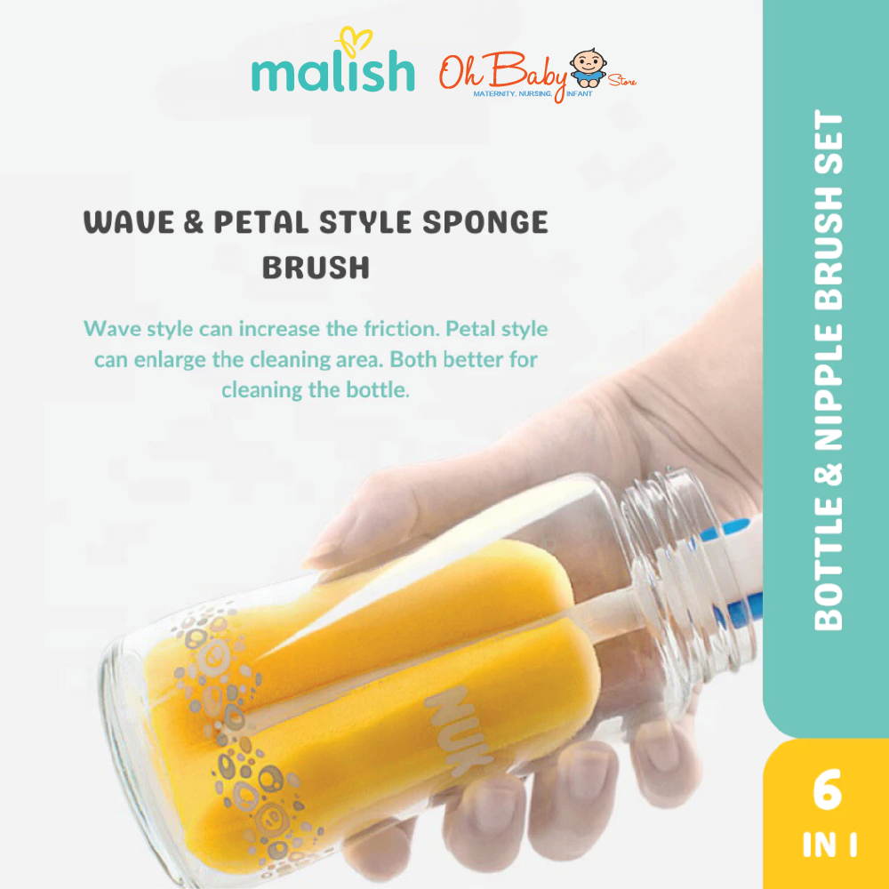 Malish Bottle & Nipple Brush Set | Shopee Malaysia