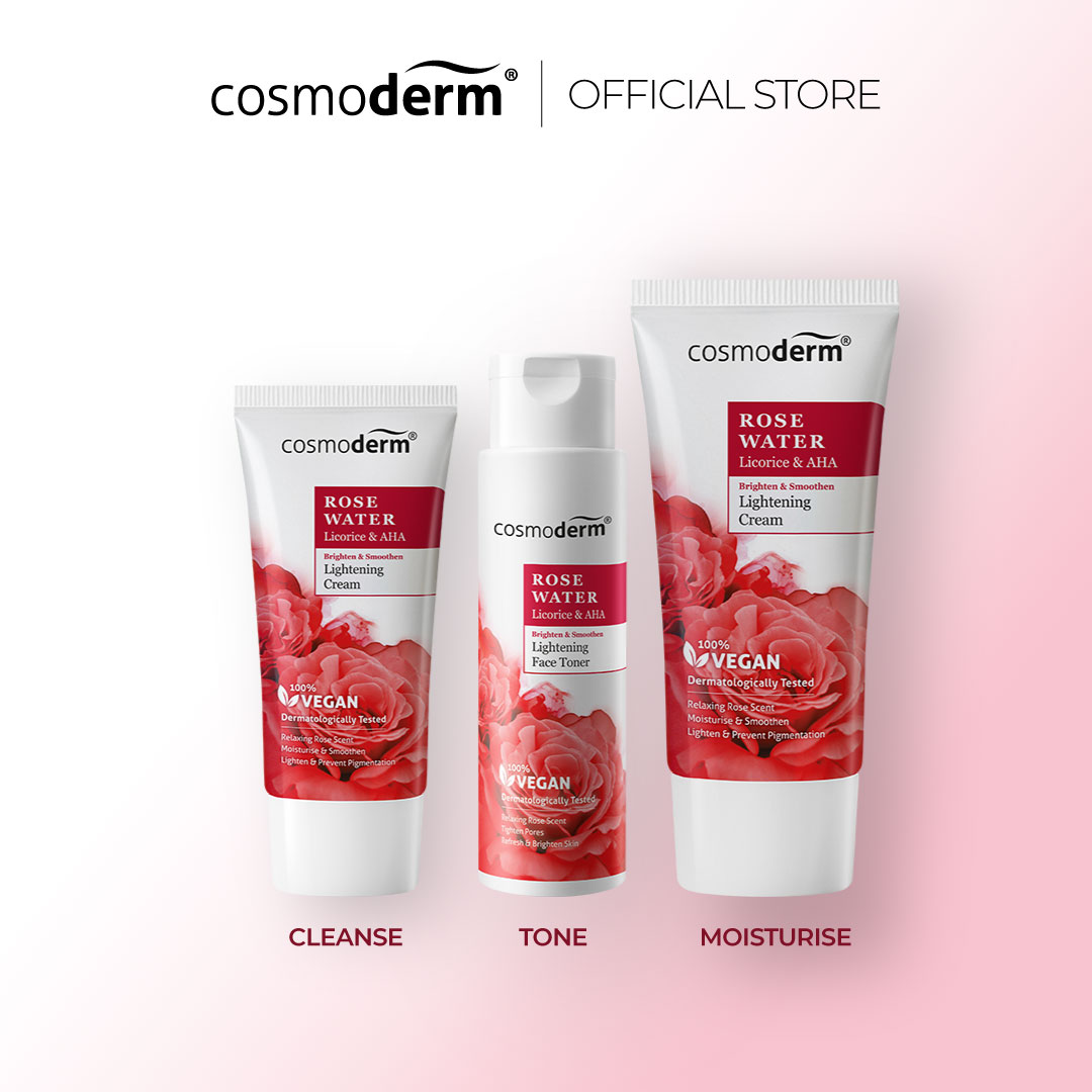 Cosmoderm Rose Water Lightening Face Toner (100ml) | Shopee Malaysia