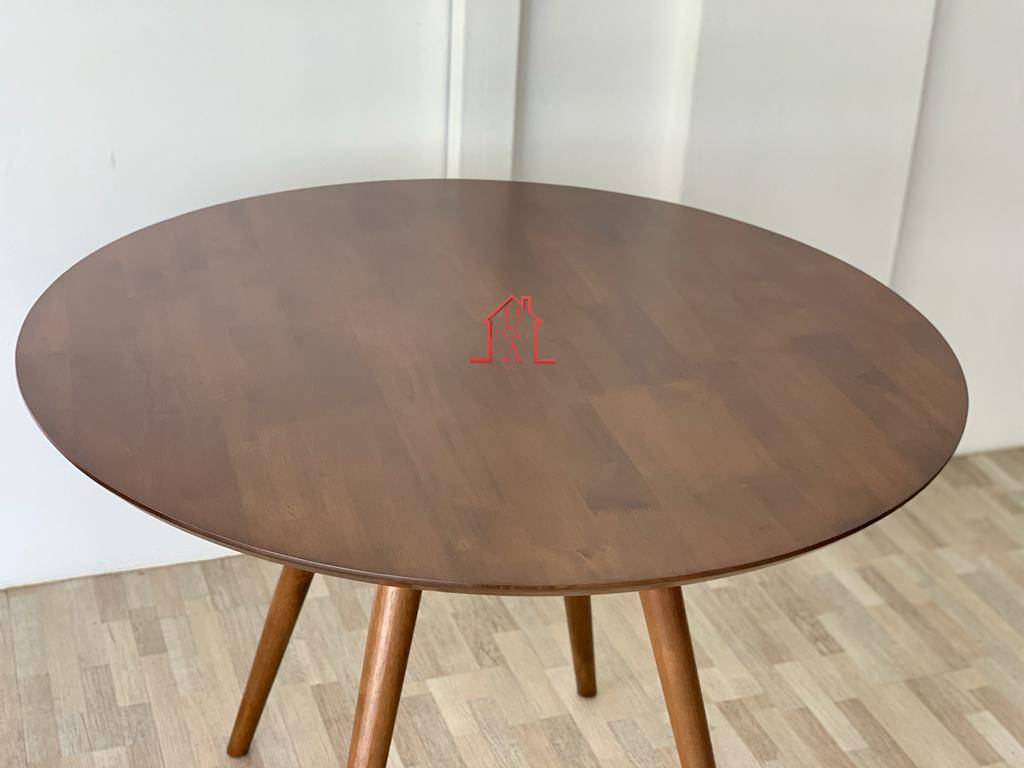 Gf Carsia2 designer solid wood 105cm round table dining table set with ...