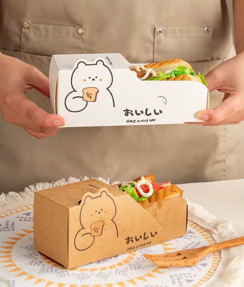 Creative Sandwich Drawer Packing Box Hotdog Box Burger Packing Box ...
