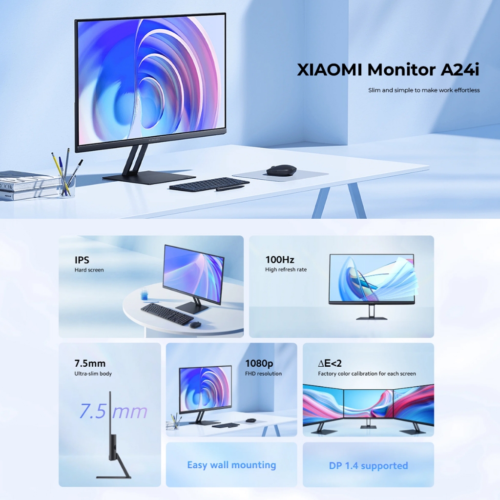 Xiaomi Mi Desktop Monitor 1C 1080P 1920 IPS 178 Degree Low Blue Light ...