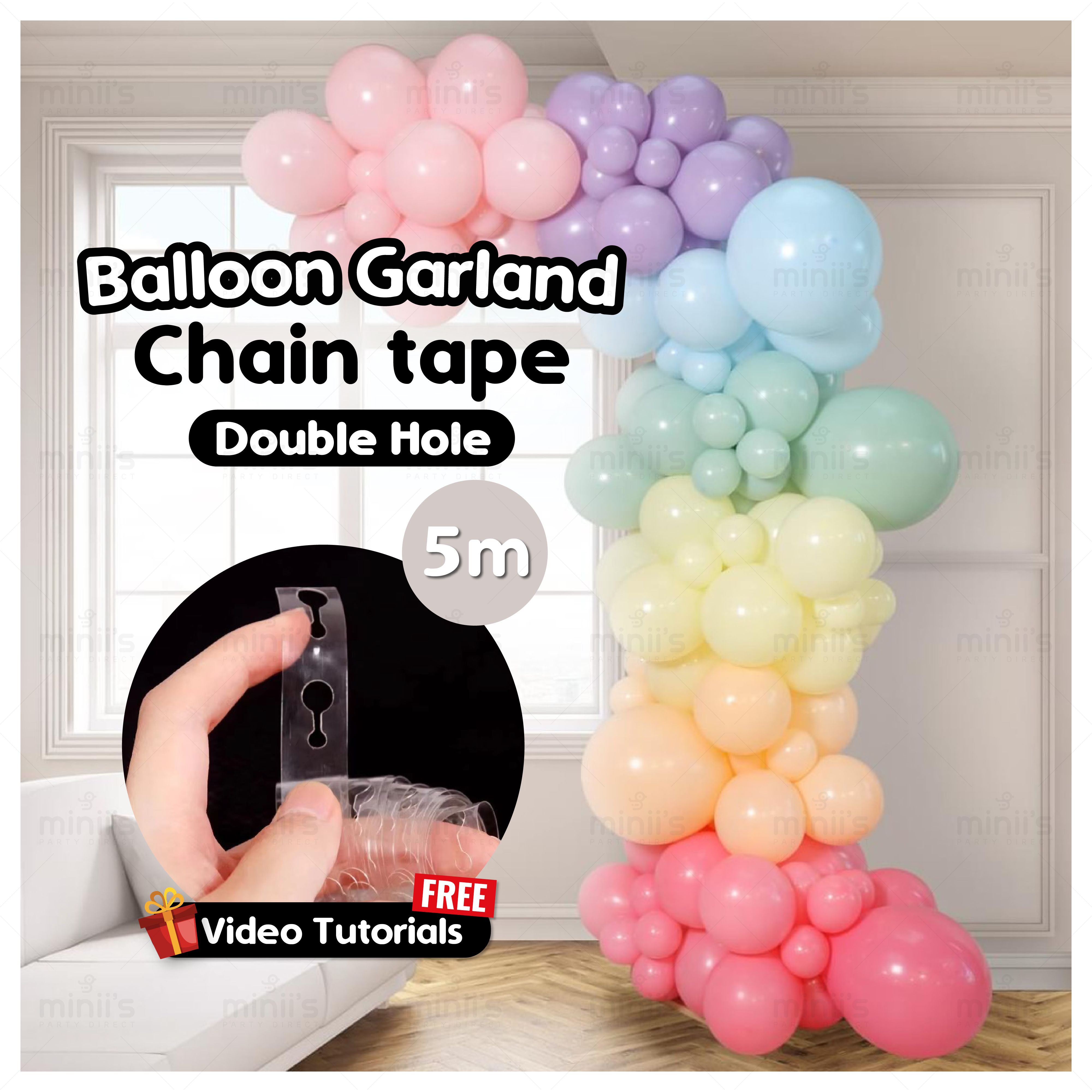 MINIIS 5M Balloon Garland Set Balloon Chain Tape Balloon Accessories ...