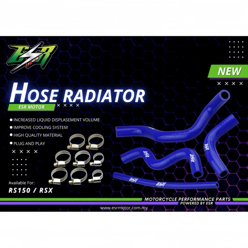 ESR MOTOR HOSE RADIATOR AIR COOLANT TUBES Y15ZR LC135 4S 5S V1-V8 FI ...
